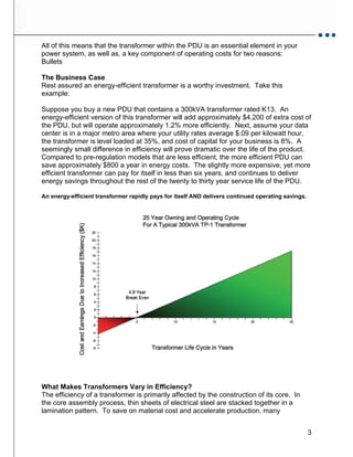 Efficient Data Center Transformer Practices | PDF