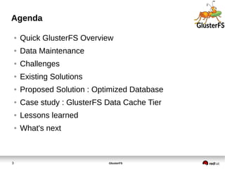Efficient data maintaince in GlusterFS using Databases | PPT