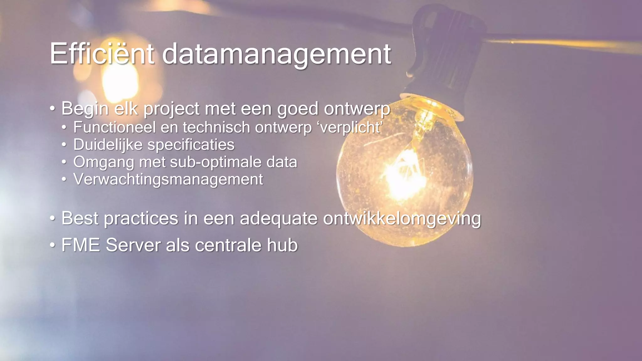 Efficiënt Datamanagement BAR-organisatie | PPT