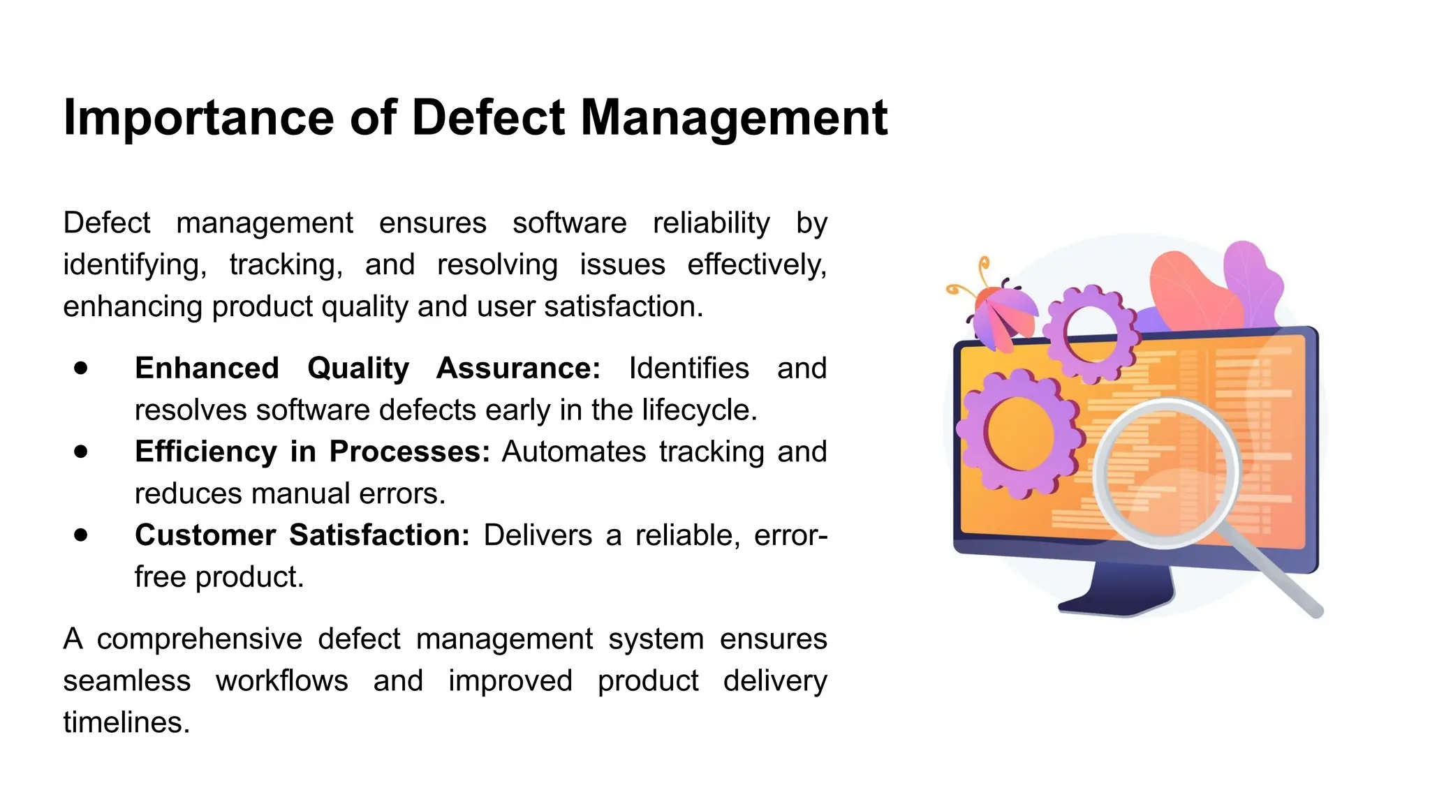 Efficient Defect Management in Software Management | PPTX