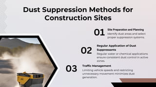 Efficient Dust Suppression Methods for High-Traffic Zones | PPT