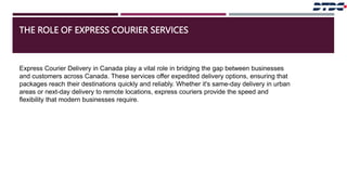 Efficient Express Courier Delivery: Navigating Canada's Logistics ...
