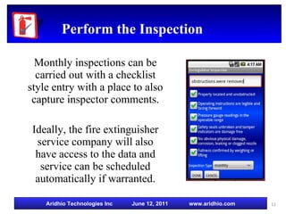 Fire Extinguisher Inspection Software Using Your Android Smartphone | PPT