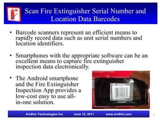 Fire Extinguisher Inspection Software Using Your Android Smartphone | PPT