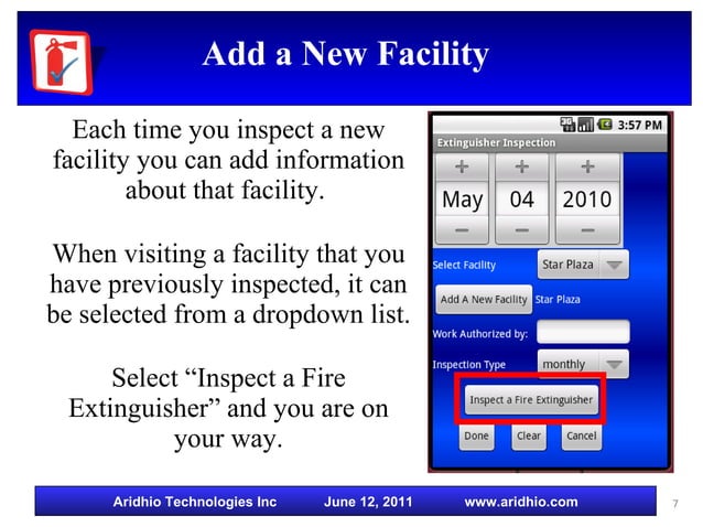 Fire Extinguisher Inspection Software Using Your Android Smartphone | PPT