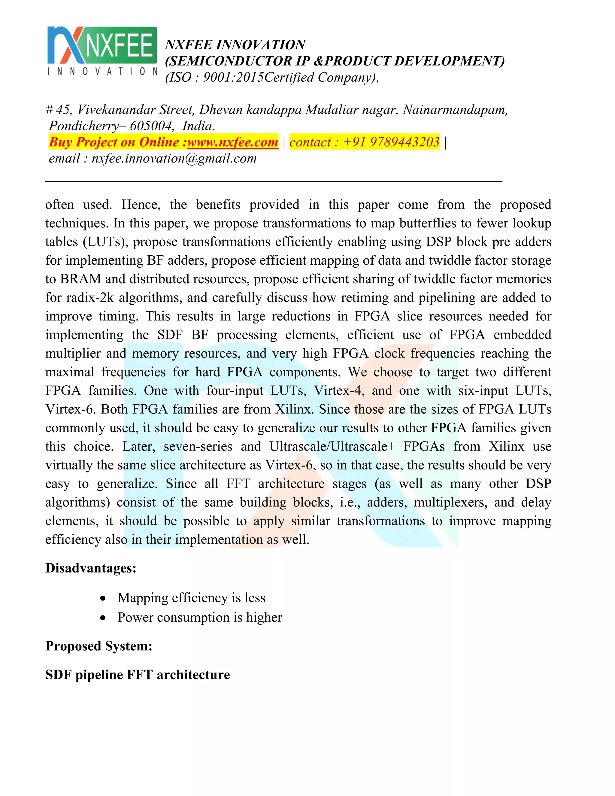 Efficient Fpga Mapping Of Pipeline Sdf Fft Cores Pdf Computing 0910