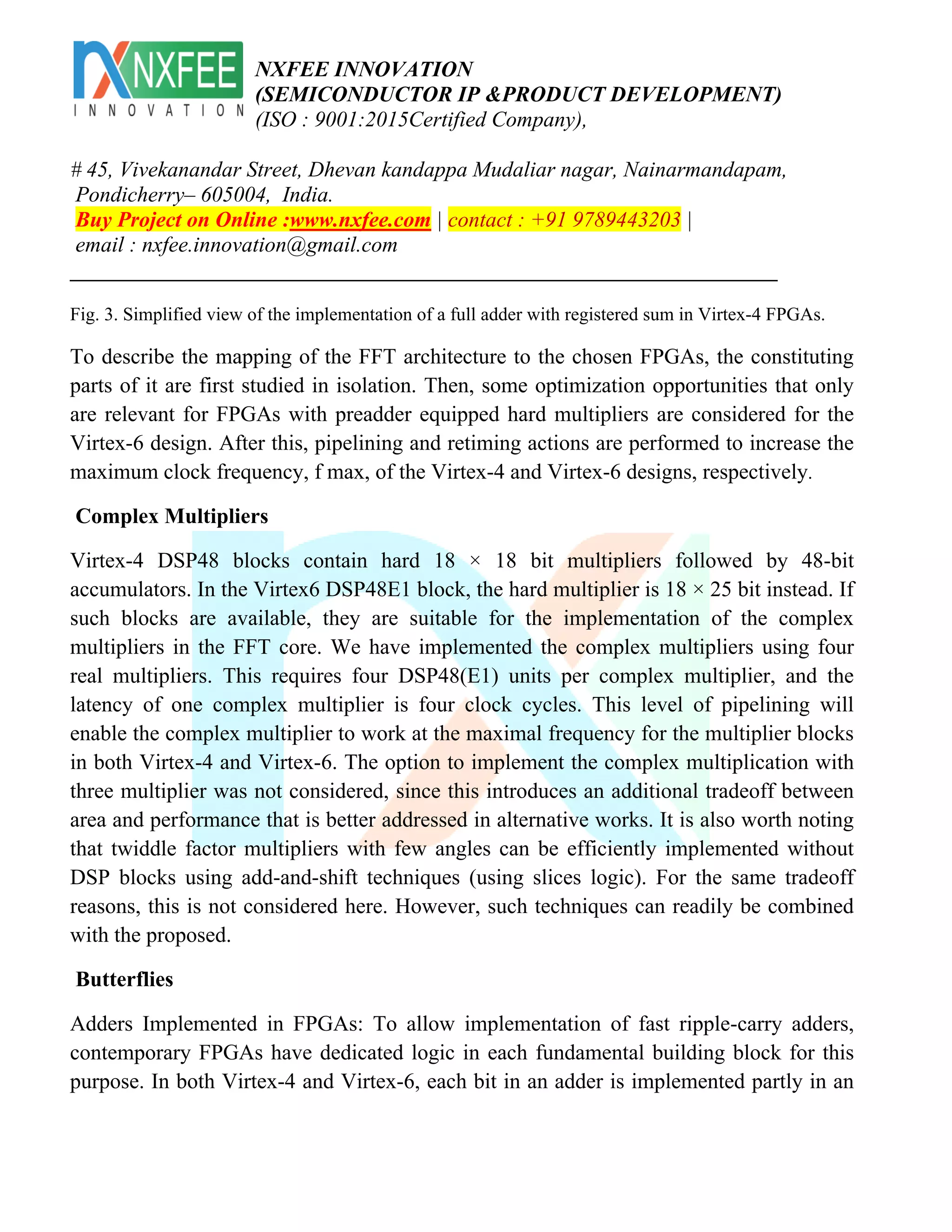 Efficient Fpga Mapping Of Pipeline Sdf Fft Cores Pdf Computing 2648