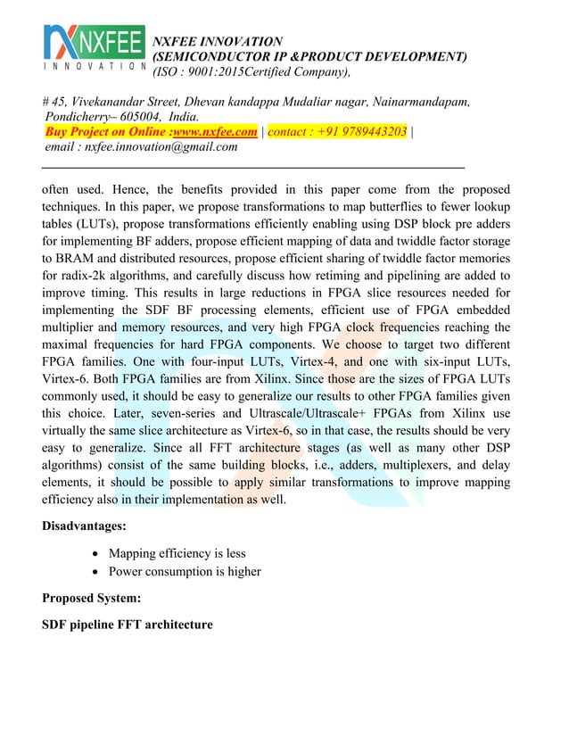 Efficient fpga mapping of pipeline sdf fft cores | PDF | Computing | Technology & Computing