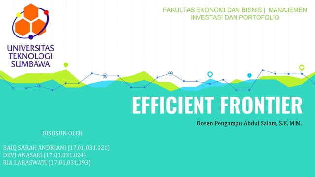 Efficient frontier (ppt) | PPTX