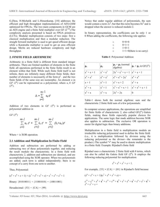 Efficient implementation of bit parallel finite field multipliers | PDF