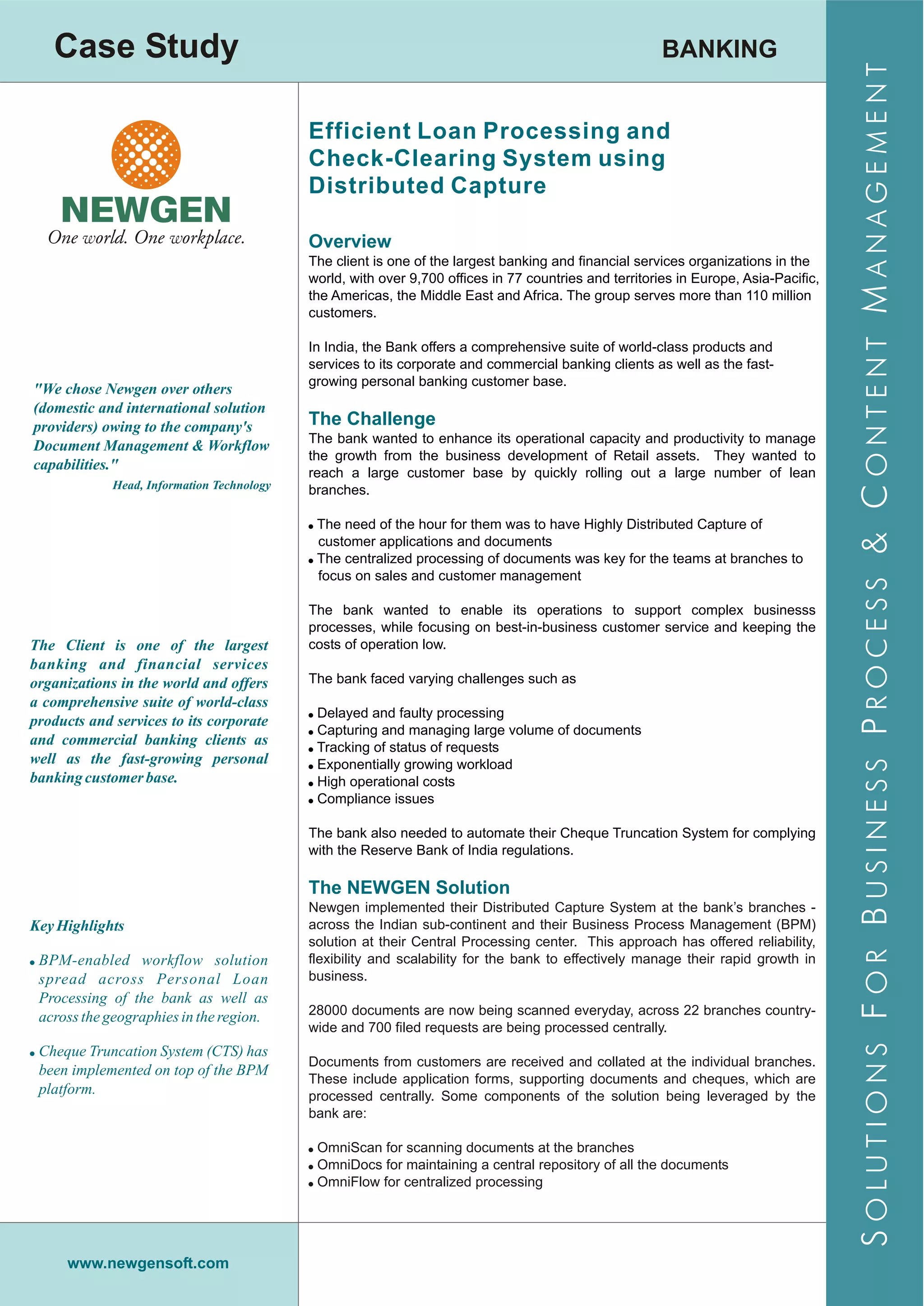 Efficient loan processing | PDF