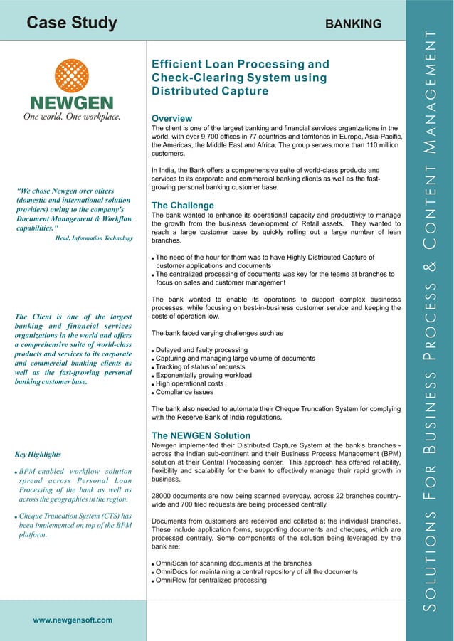 Efficient loan processing | PDF