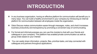 How to Efficiently Communicate Using Channels in Odoo | PPT