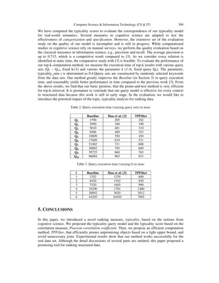 EFFICIENTLY PROCESSING OF TOP-K TYPICALITY QUERY FOR STRUCTURED DATA | PDF