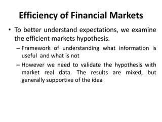 Efficient market hypothesis | PPTX