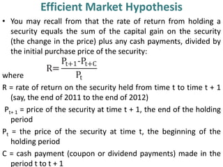 Efficient market hypothesis | PPTX