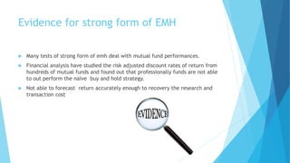 : Security and Portfolio Analysis :Efficient market theory | PPT