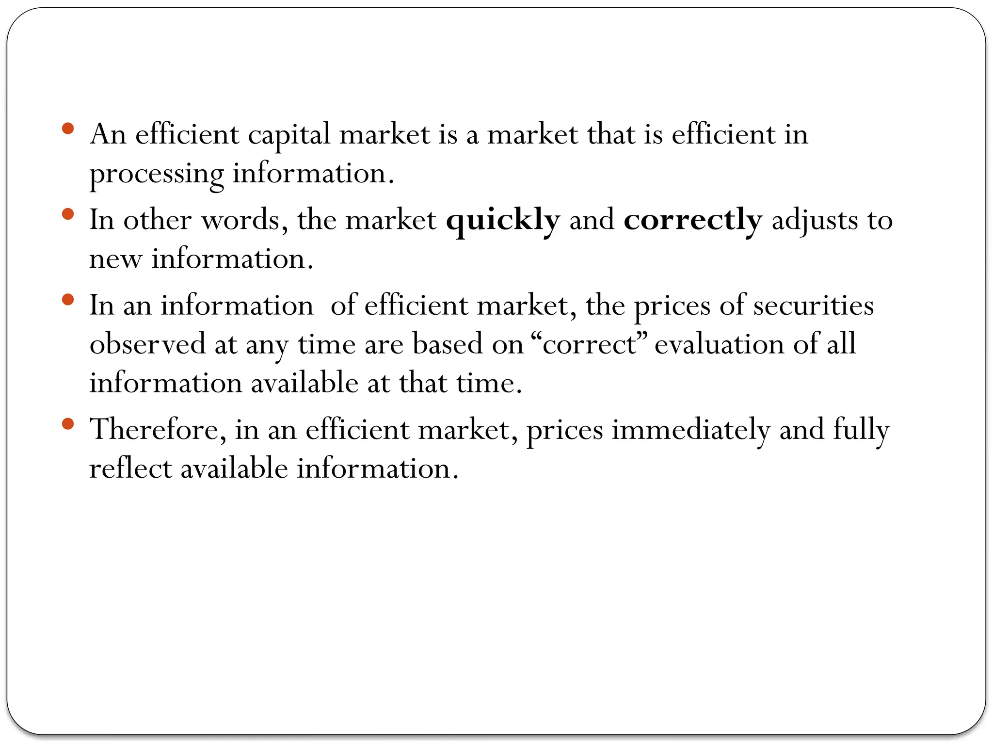efficient market theoryintroduction concepts | PPTX