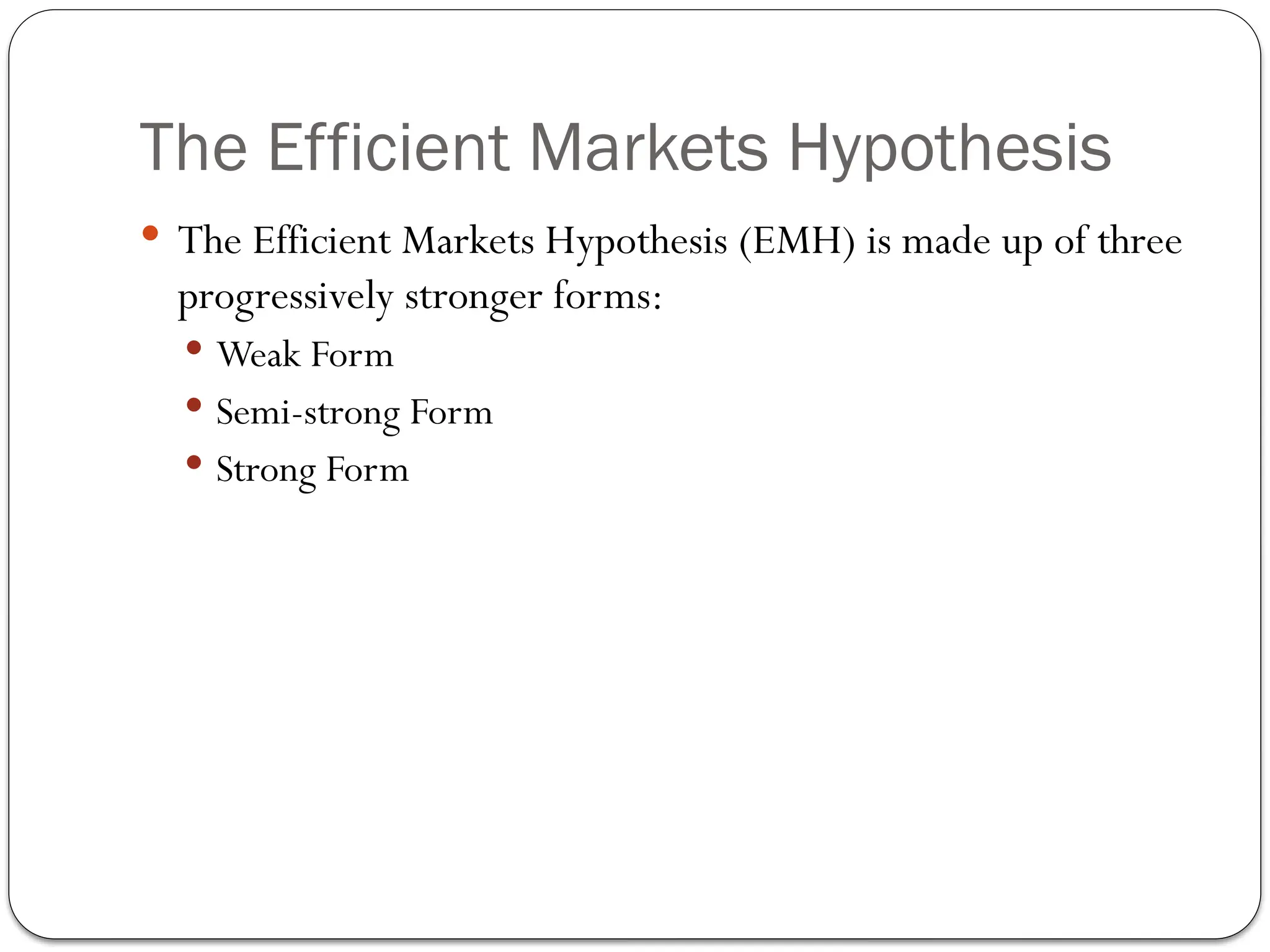 efficient market theoryintroduction concepts | PPTX