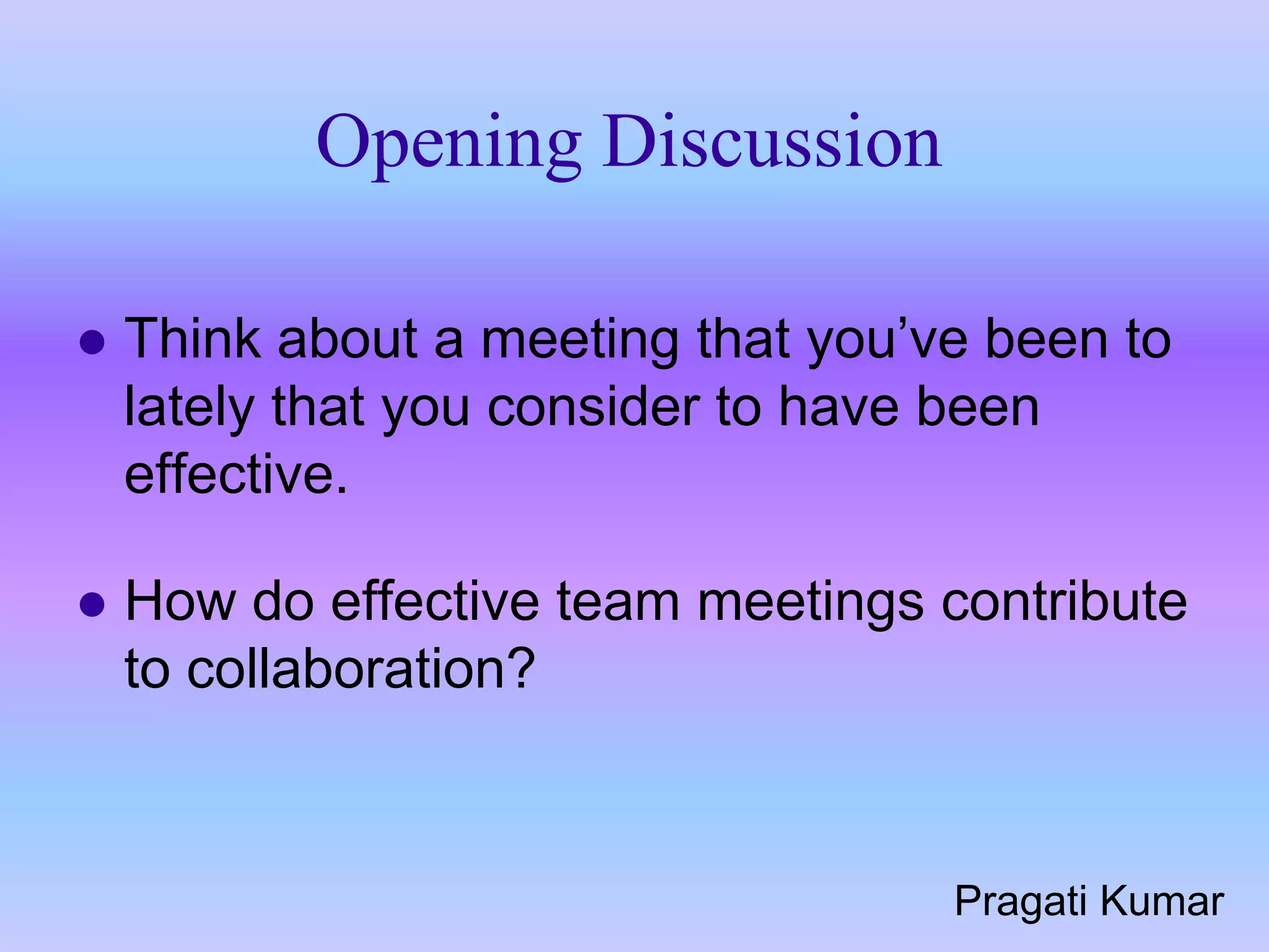 Efficient meeting ppt | PPTX