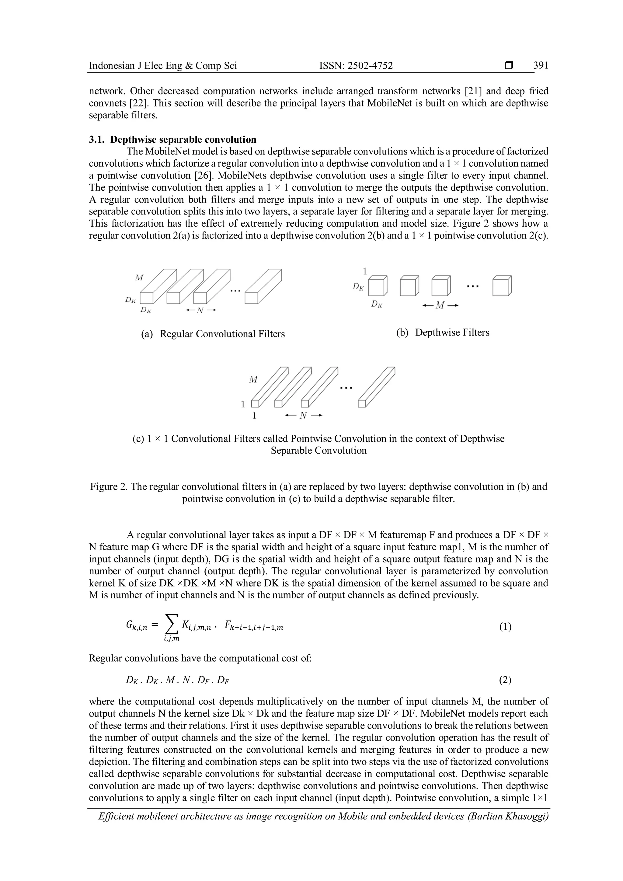 Efficient Mobilenet Architectureasimagerecognit Pdf