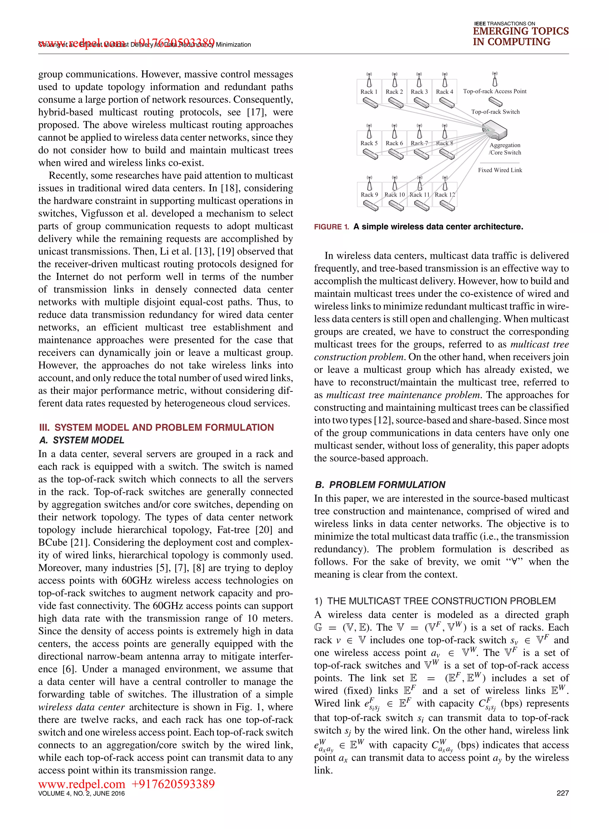 Efficient multicast delivery for data redundancy minimization over wireless data centers | PDF