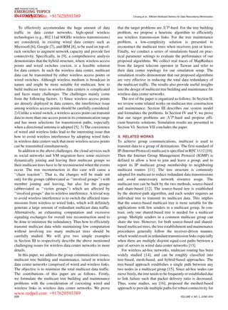 Efficient multicast delivery for data redundancy minimization over wireless data centers | PDF