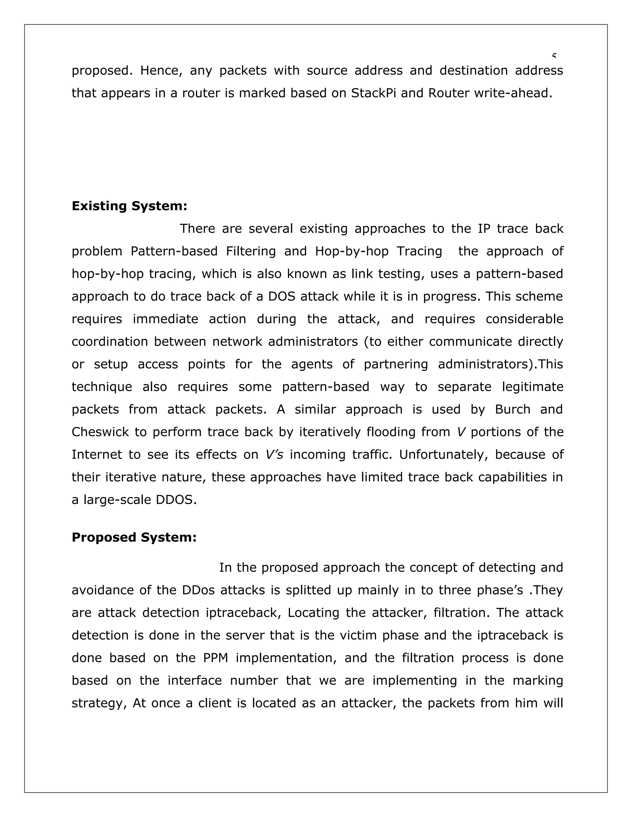 Efficient Packet Marking For Large Scale Ip Trace Backsynopsis Doc