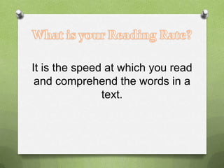 Efficient Reading | PPTX
