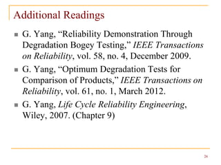 Efficient Reliability Demonstration Tests - by Guangbin Yang | PDF