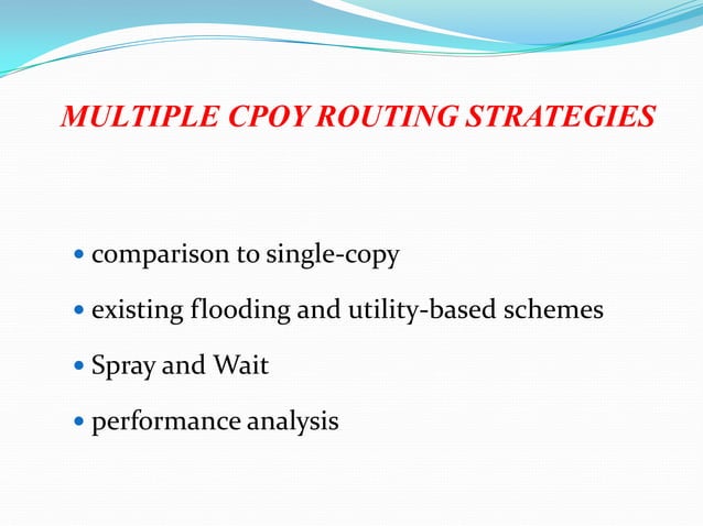 Efficient Routing In Intermittently Connected Mobile Ppt