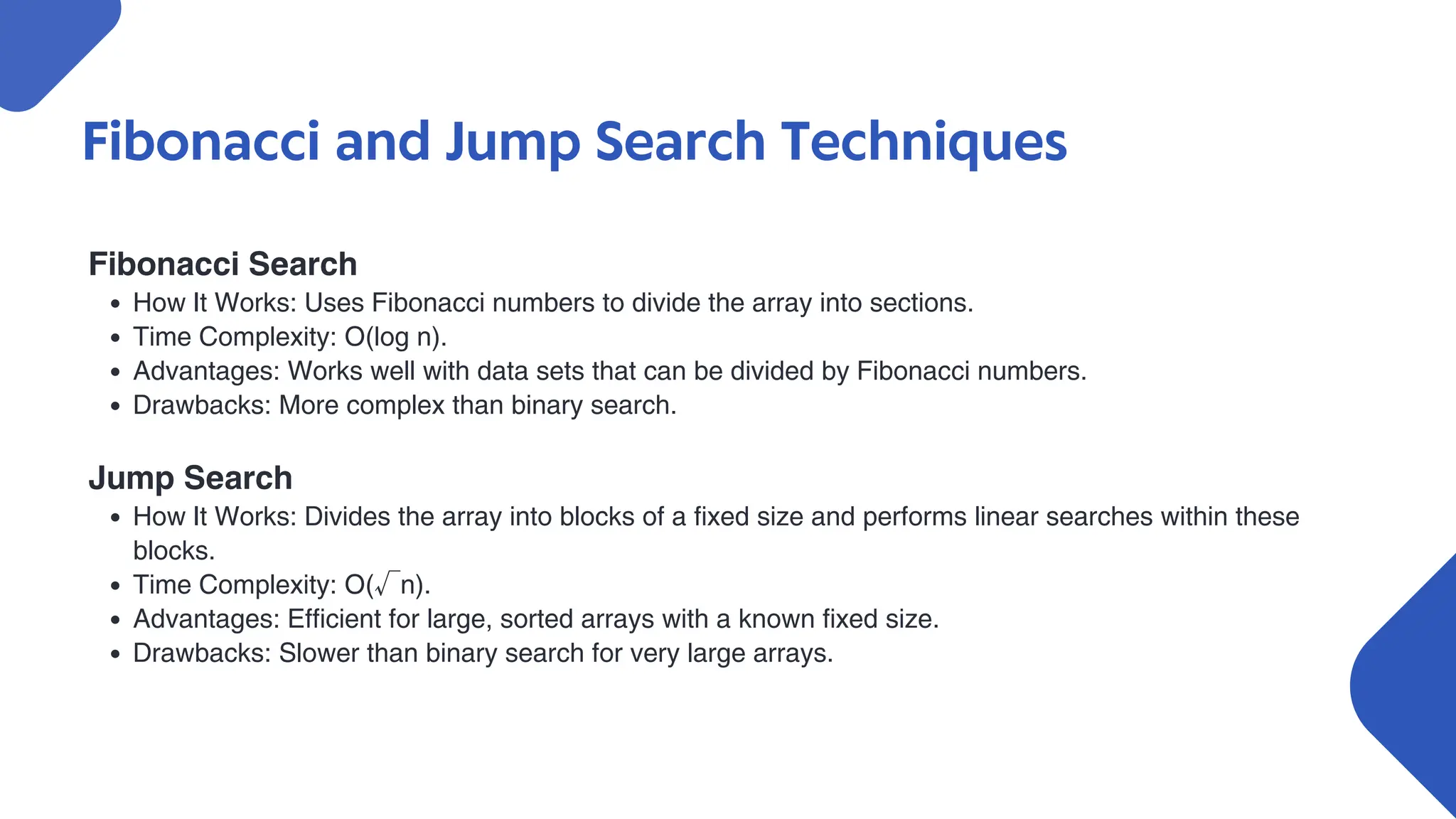 Efficient Searching Algorithms By Hiike Ppt