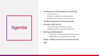 Efficient Test Environments with Infrastructure as Code (IaC) | PPTX