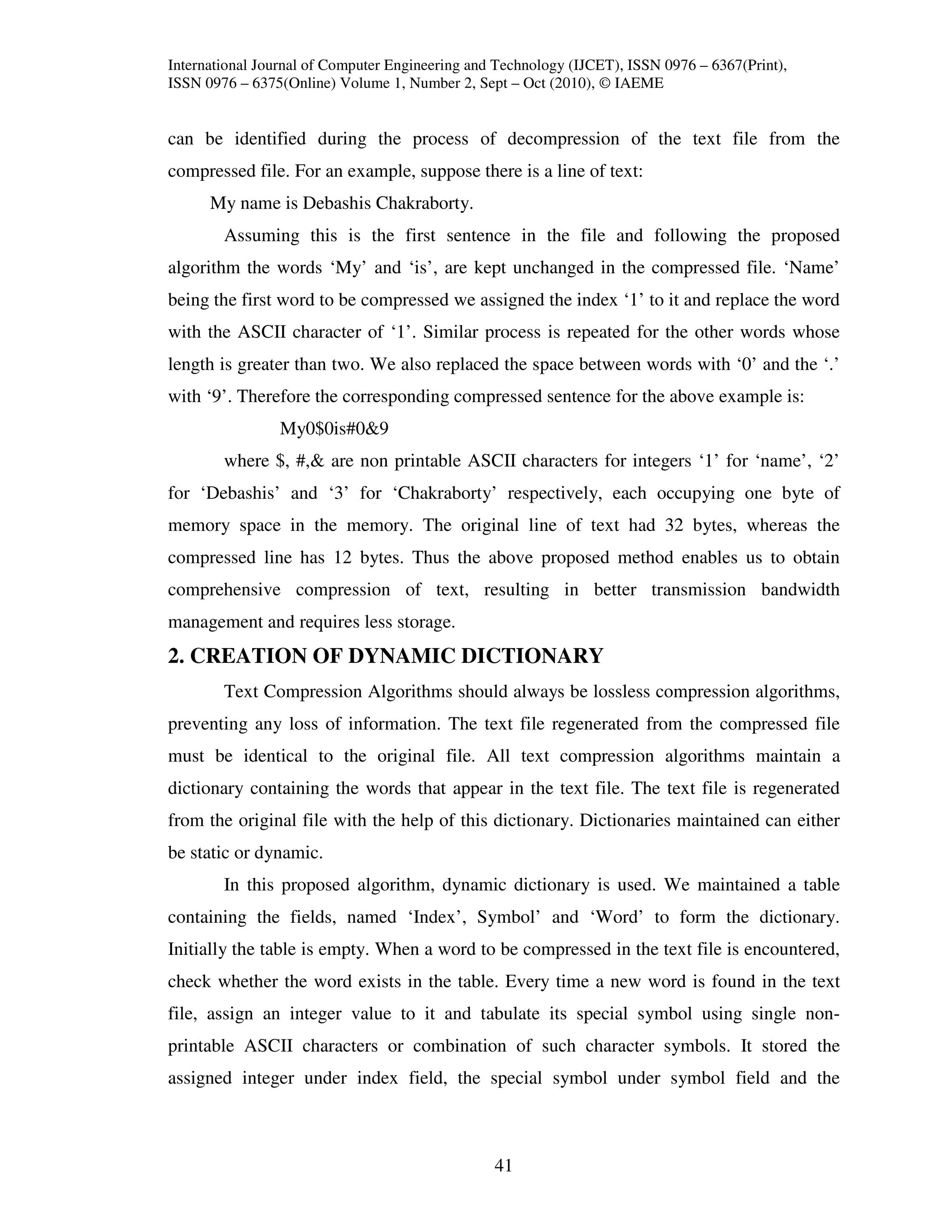 Efficient text compression using special character replacement | PDF | Programming Languages ...