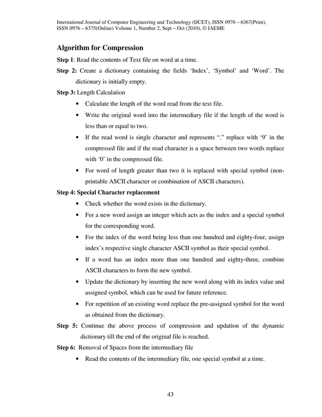 Efficient text compression using special character replacement | PDF
