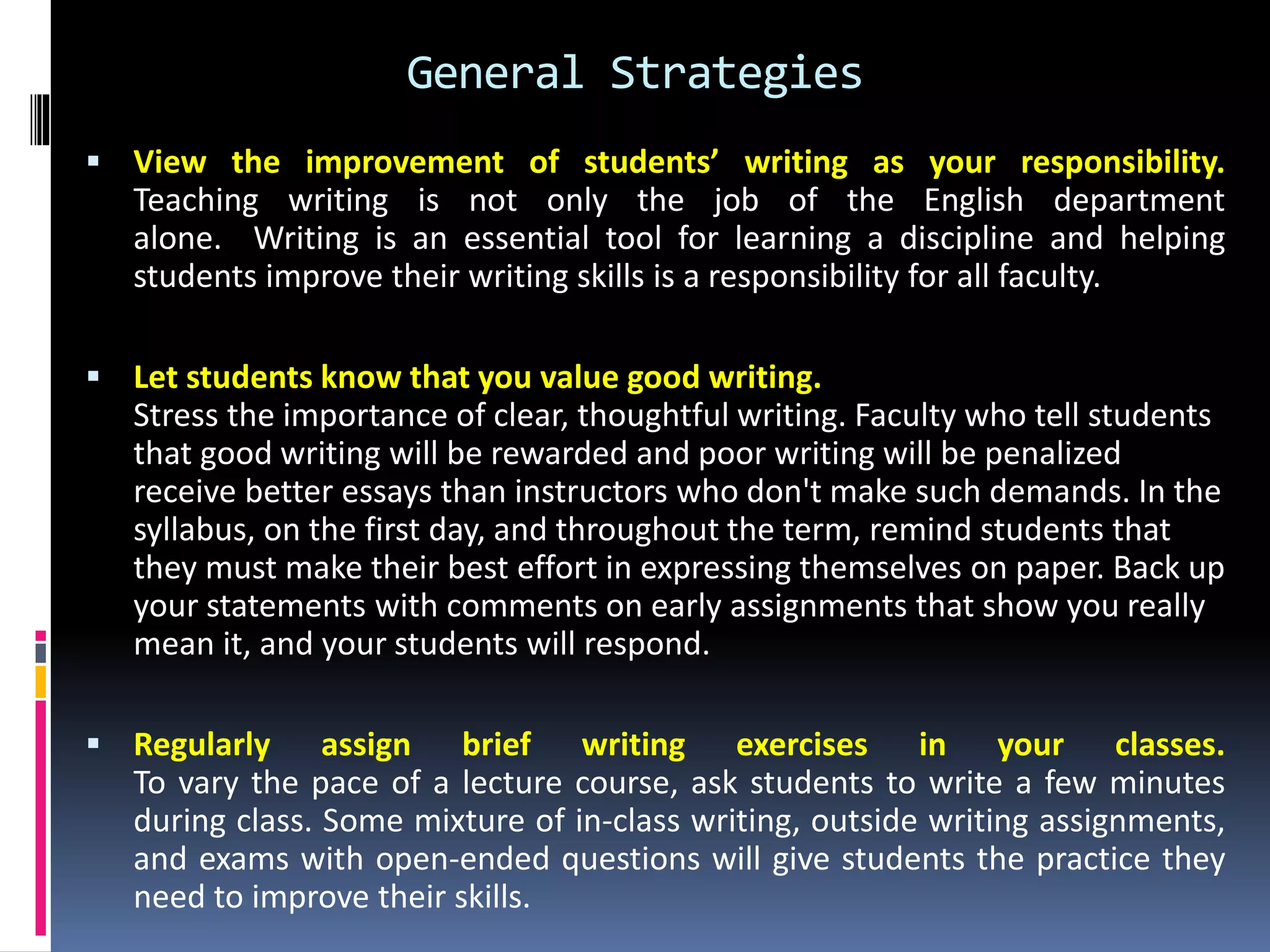 Efficient way to improve student's writing | PPT | Free Download