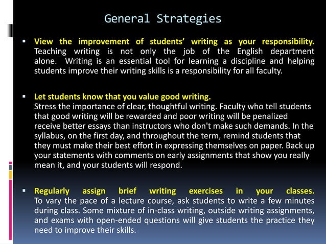 Efficient way to improve student's writing | PPT