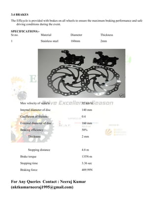 Efficycle 2017 project report | PDF