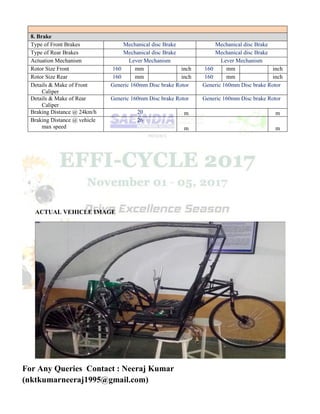 Efficycle 2017 project report | PDF