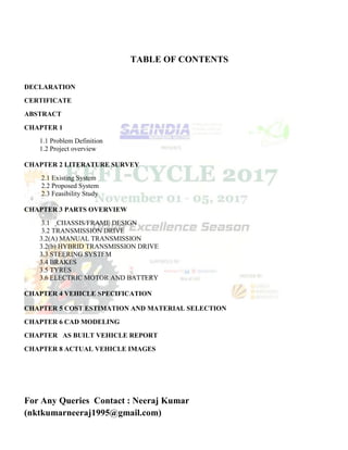 Efficycle 2017 project report | PDF