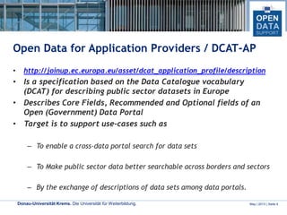 DCAT-Application Profile for Data Providers | PPTX | Databases | Computer Software and Applications
