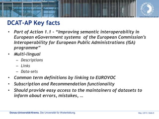 DCAT-Application Profile for Data Providers | PPTX | Databases | Computer Software and Applications