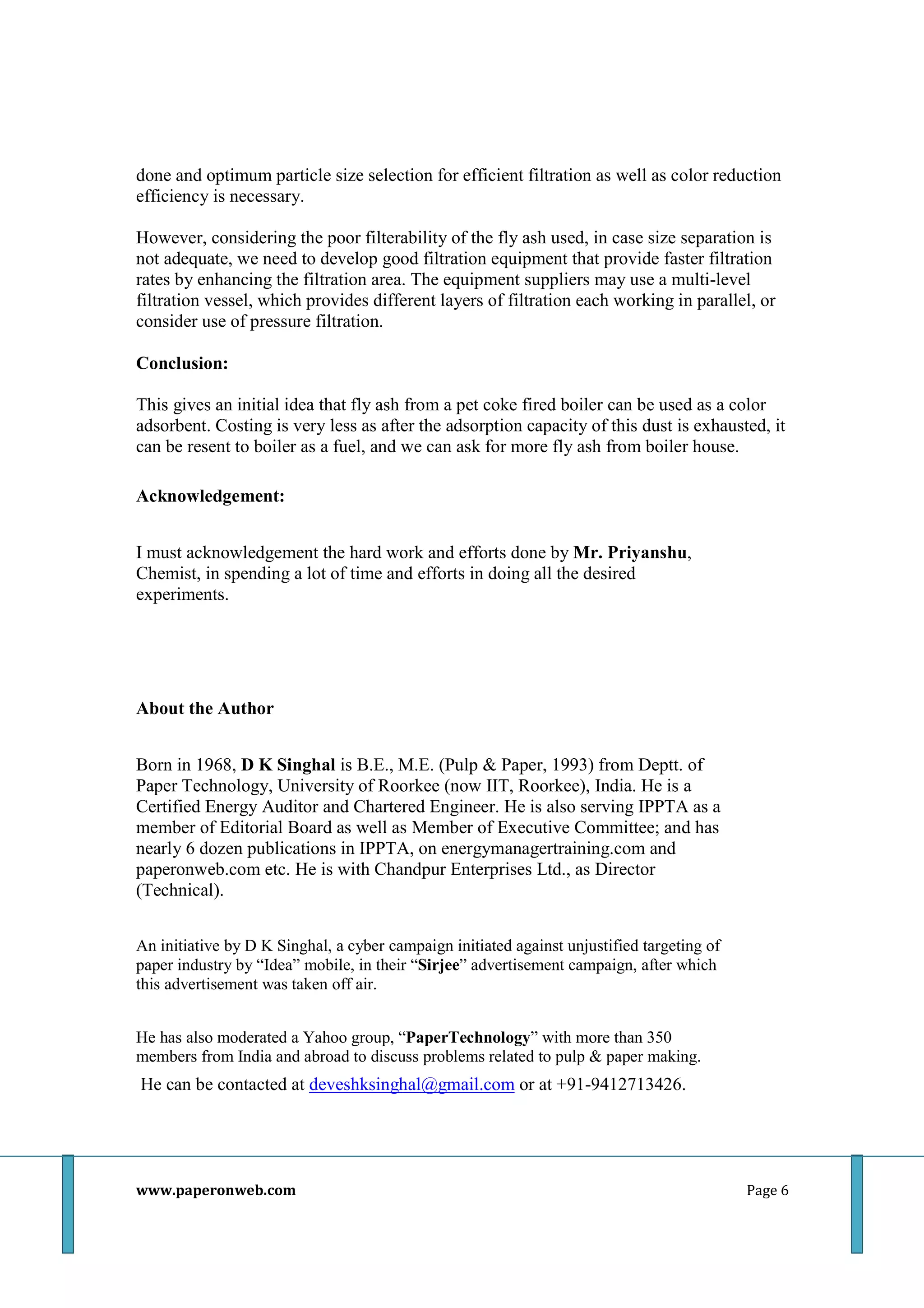 Effluent color reduction | PDF