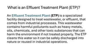 Effluent Treatment Plant ( ETP). pdf | PDF