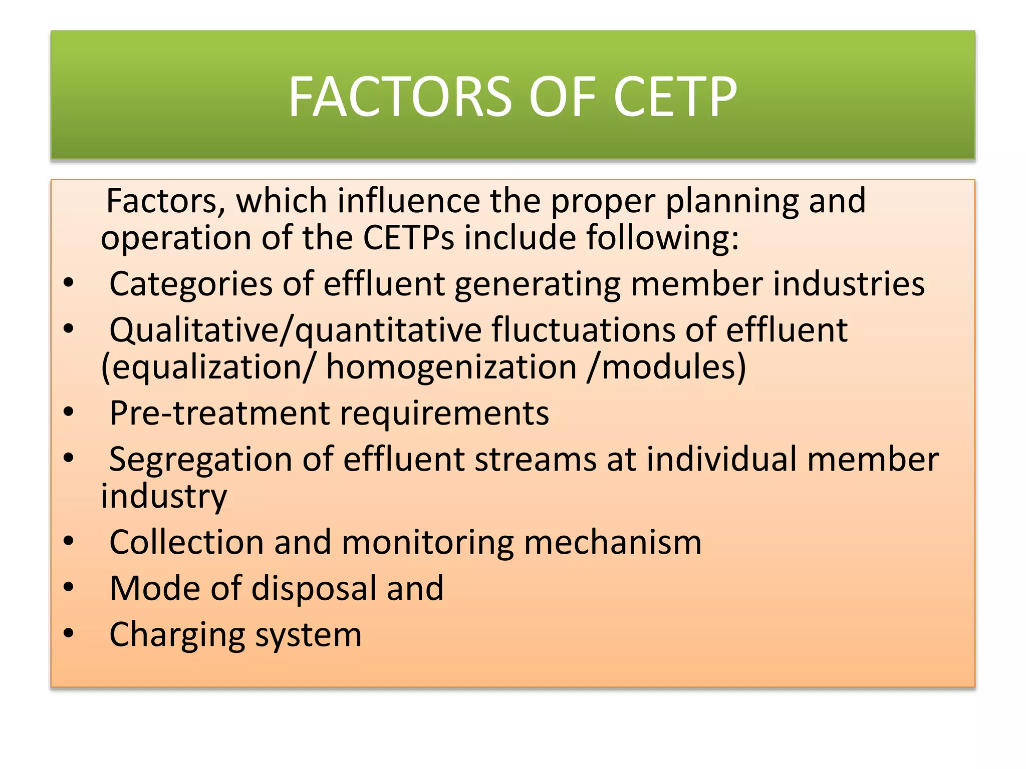 Effluent treatment plants | PPTX