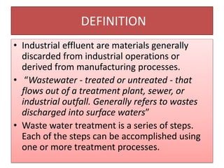 Effluent treatment plants | PPT