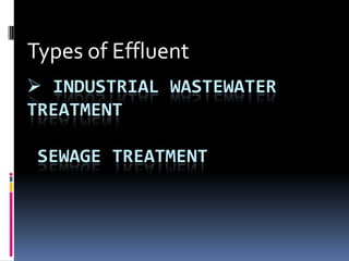 Efflunt treatment plant ppt | PPTX
