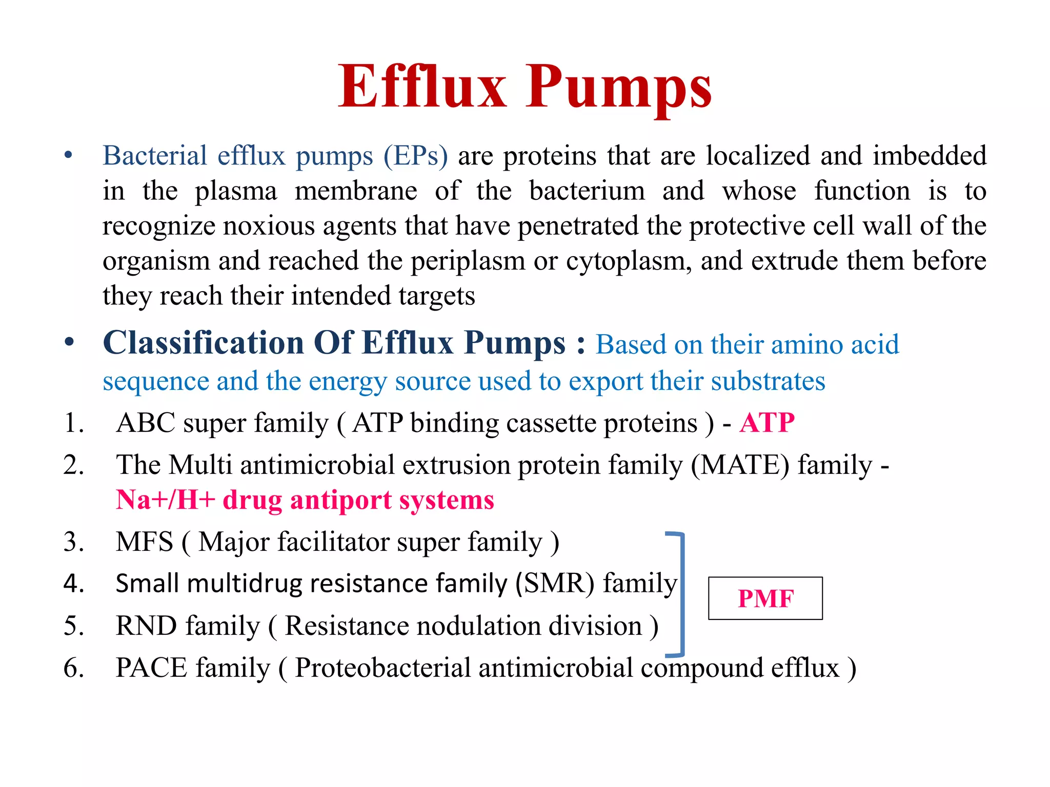 Efflux pump | PPTX