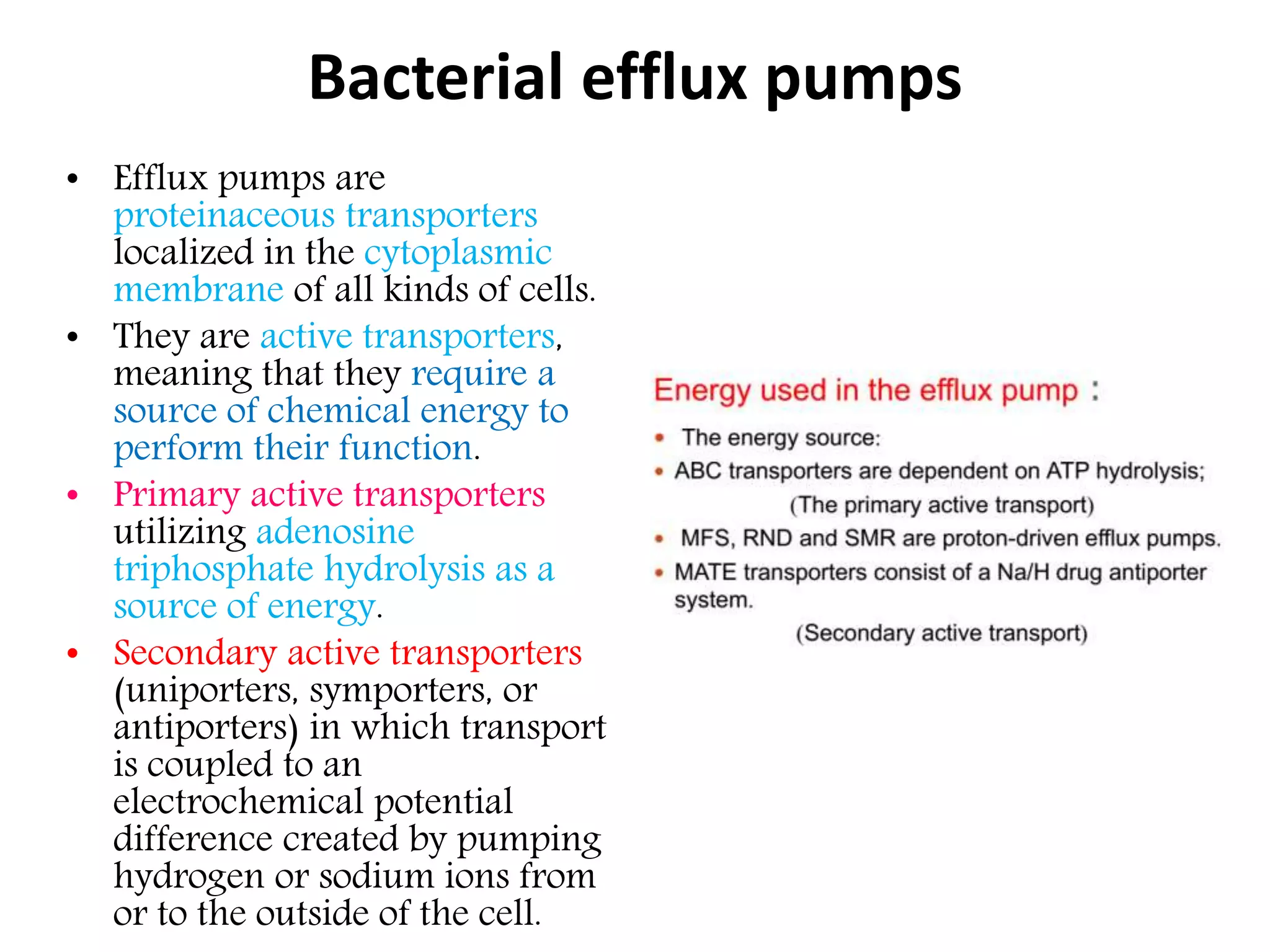 Efflux pump | PPTX