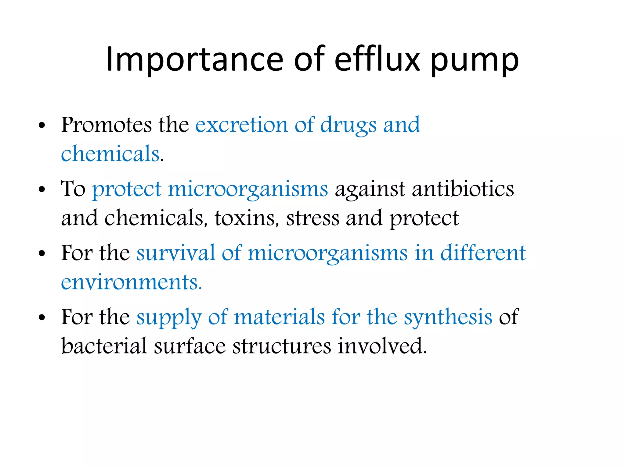 Efflux pump | PPTX